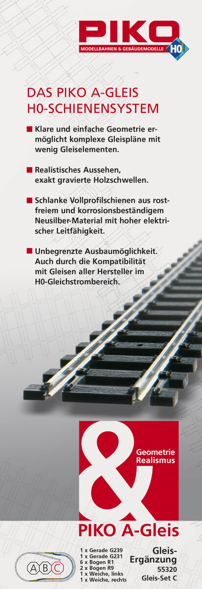 Piko H0 - 55320 - PIKO A-Gleis Set: C kaufen - Modellbahnen Berlin